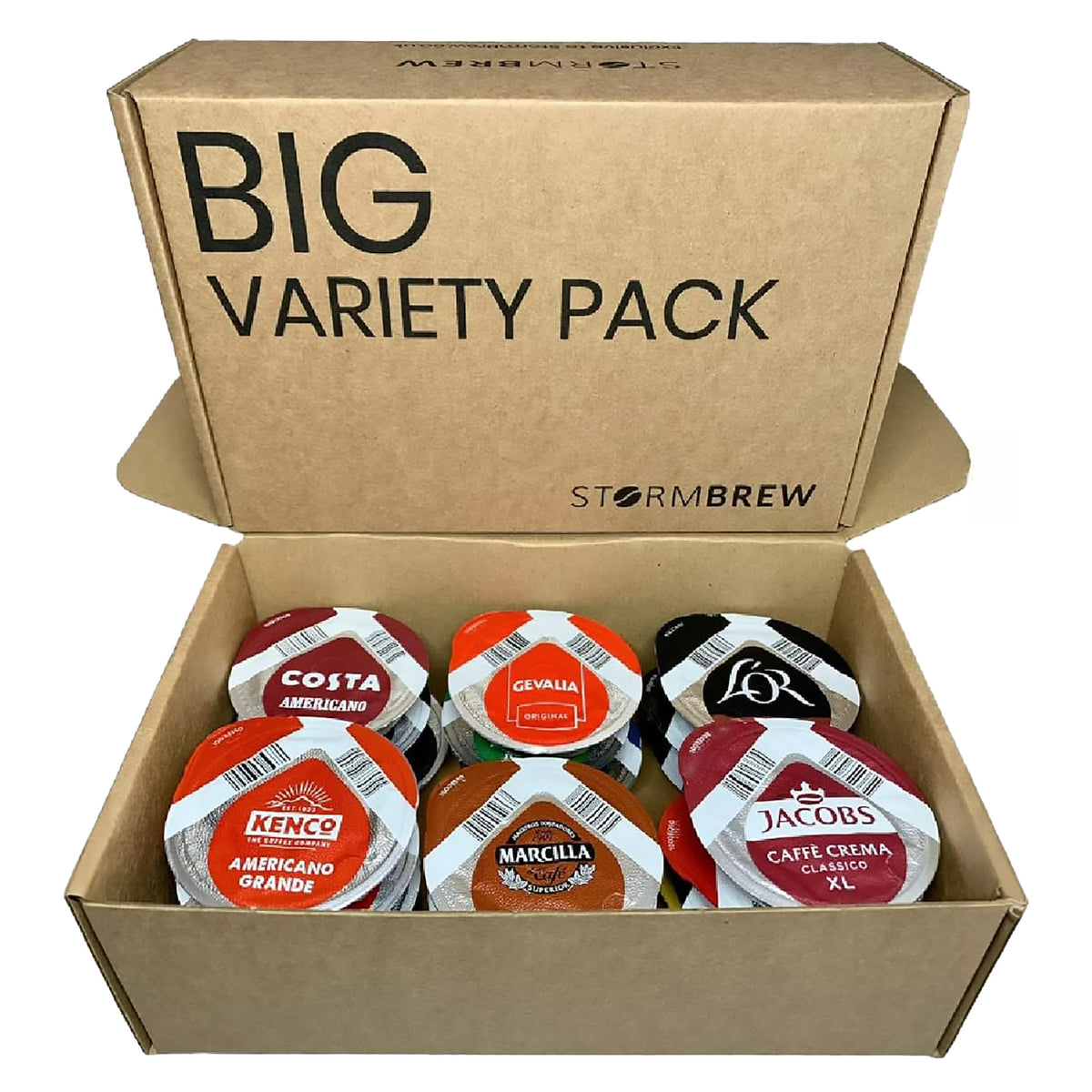 Tassimo Mixed Variety Pack – 22 Pods in a StormBrew Gift Box – Stormbrew